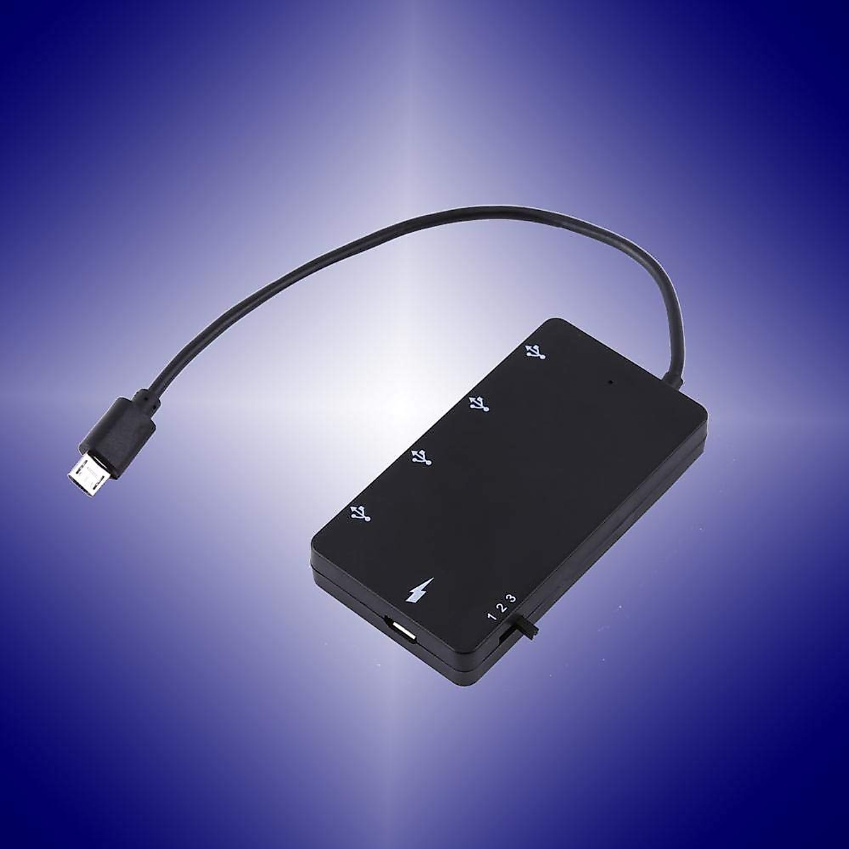 01 4 Port OTG Cable Adapter, 4 Port Micro USB Hub USB2.0 OTG Extension Adapter Charging Cable for Smartphone and Tablet Cable Converter 4 Port USB 2.0 Data Hub