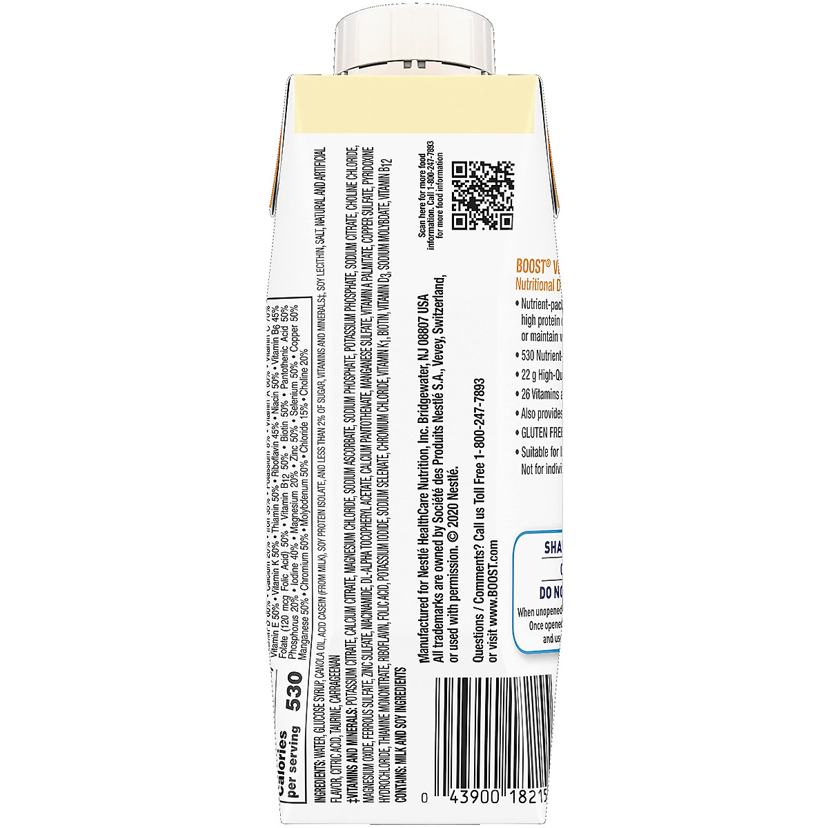 Boost Very High Calorie Nutritional Drink (8 Fl Oz (Pack of 12), Vanilla)