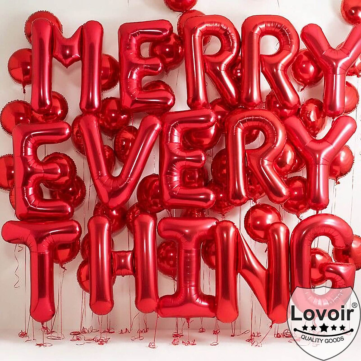 Lovoir 40 Inch Large Red Letter C Balloons Big Size Jumbo Mylar Foil Helium Balloon for Birthday Party Celebration Decorations Alphabet Red C