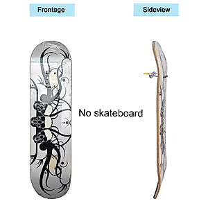 YYST Skateboard Floating Deck Display Skateboard Floating Wall Mount Long Board Wall Hanger- Patent Pending - Type A (4)