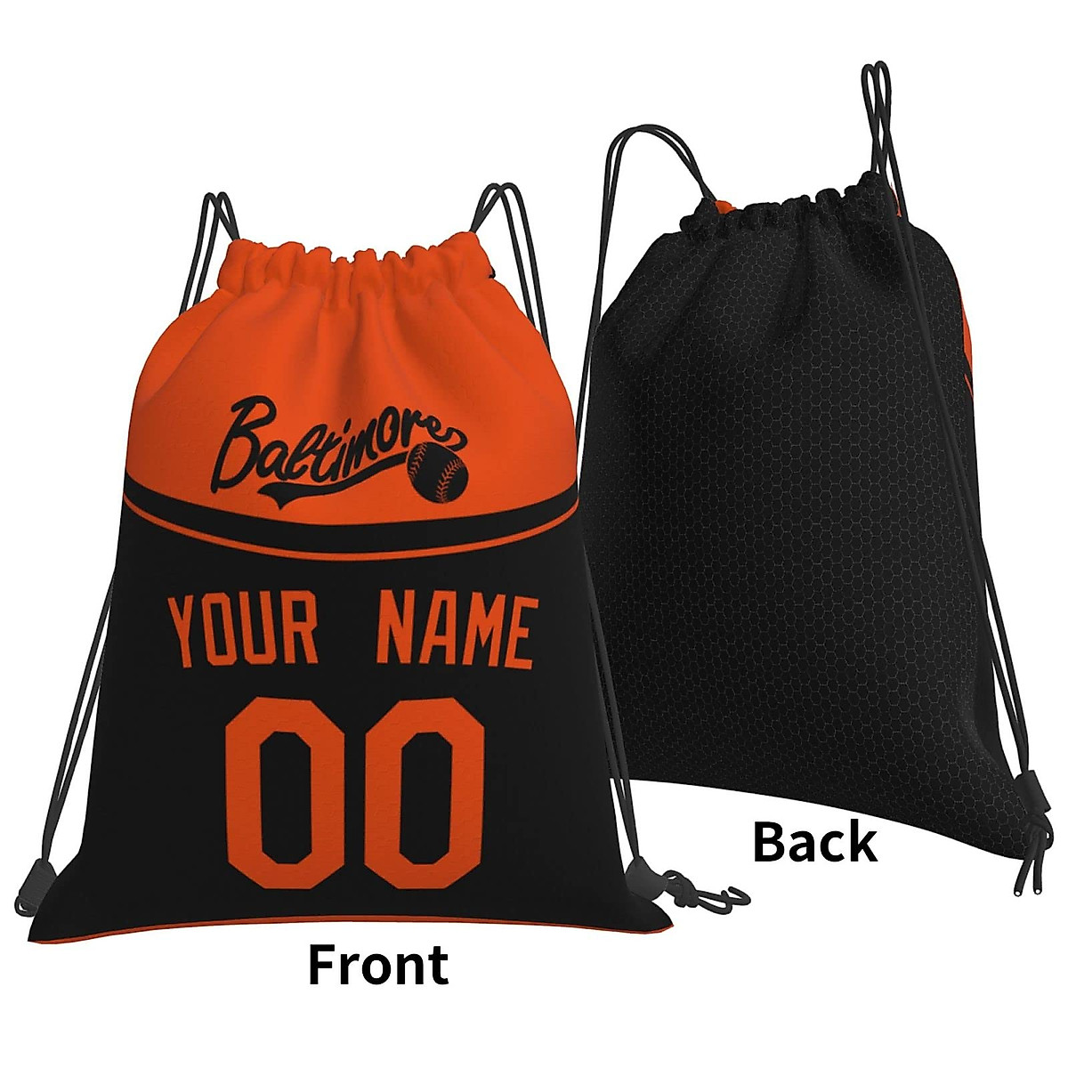 INAOO Drawstring Bags Baltimore Personalized Backpack Gifts for Men Women
