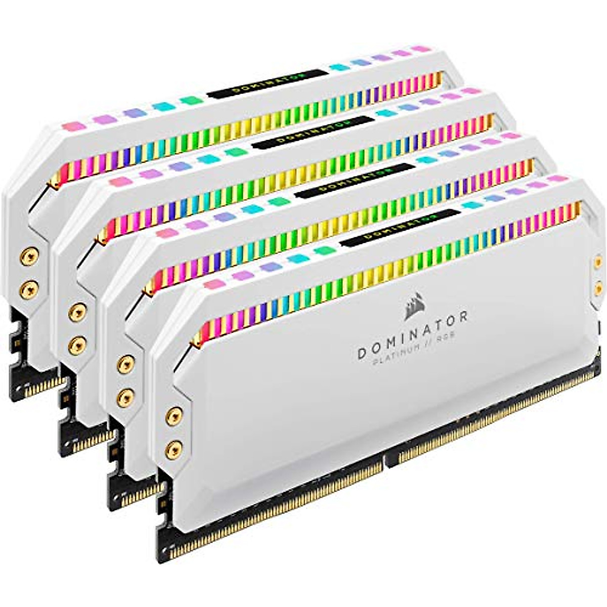 Corsair Dominator Platinum RGB 32GB (4x8GB) DDR4 3200 (PC4-25600) C16 1.35V Desktop Memory - White