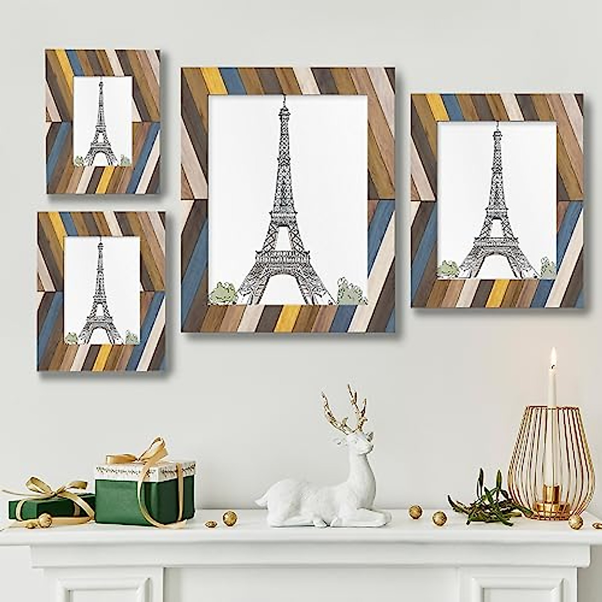 POFATO Art Painted Boards11x14 Picture Frame Wood Photo Frame for Tabletop Display Wall Mount Picture Frame Display 11 x 14 Inch Photo Wall Decor Home Gift Frames