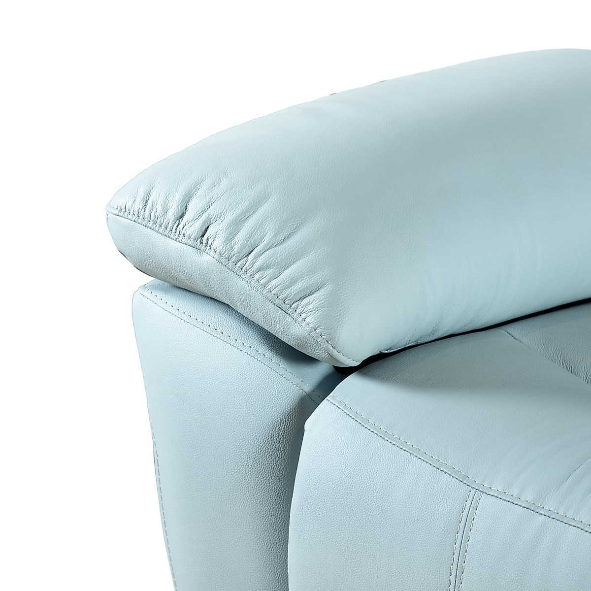 Furniture of America Sorin Modern Leather Recliner Loveseat with Pillow Armrests and High Density Foam, Reclining Sofa, Comfortable Couch for Living Room, Office, FSC Certified, Blue