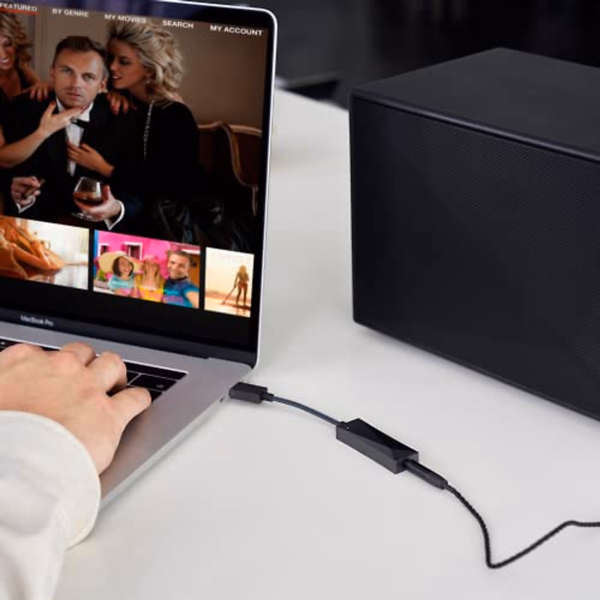 Astell&Kern AK HC3 Hi-Fi USB Dual DAC Amplifier Cable, Dark Gray