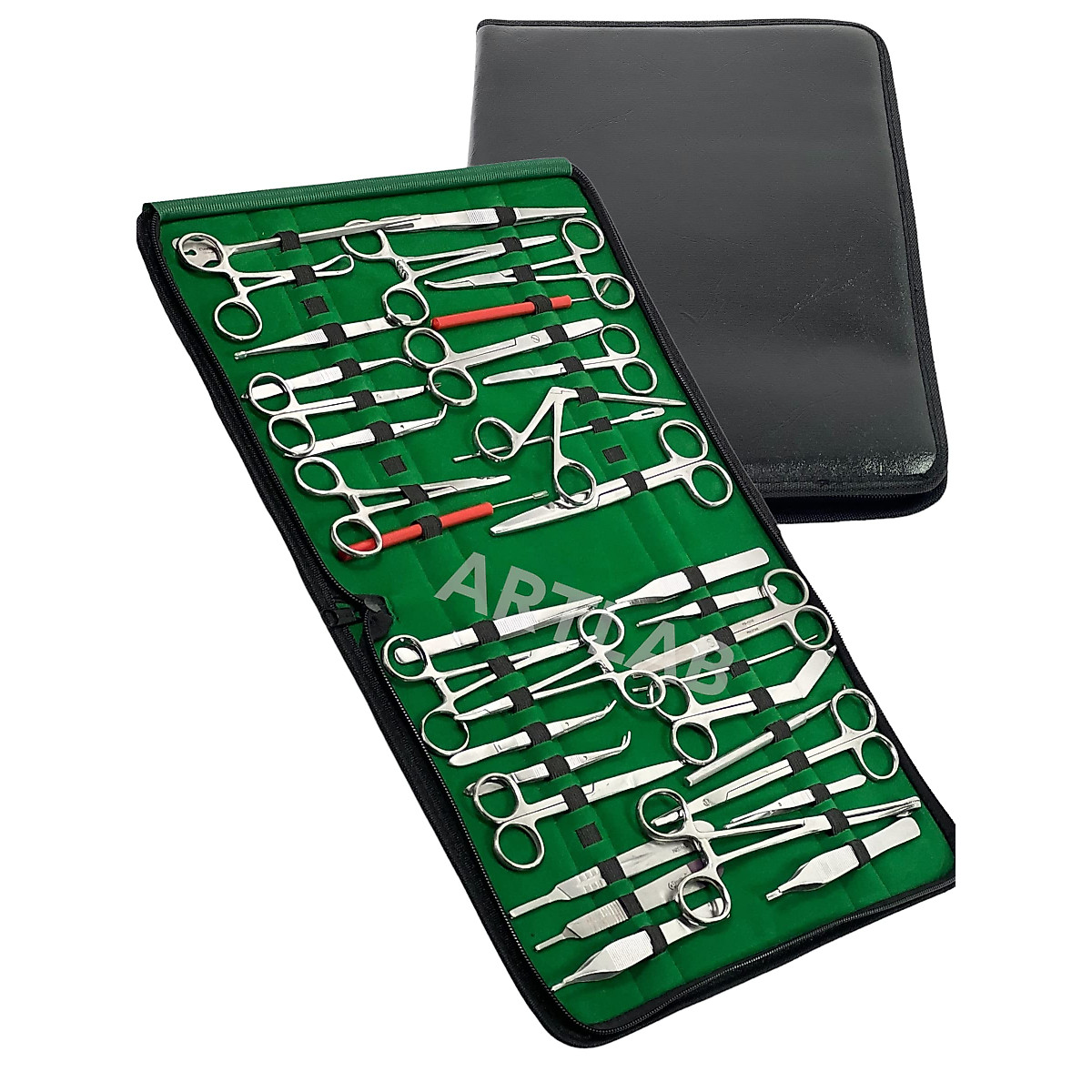 New 177 PCS Advanced Premium Instruments Kit | Scissors | Needle Holder | Hemostat Foceps | Tweezers Forceps | Scalpel Hanlde Blades | Backhaus Towel Clamp | Veterinary Instruments with Carrying Case