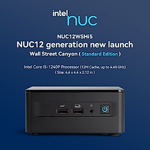 Intel NUC Mini PC 12th Gen Core i5-1240P 32GB DDR4 RAM, 512GB M.2 SSD, Pre-in Windows 11 Pro Gaming Desktop Computer, HIDM 2.0, USB 3.2, WiFi 6, Thunderbolt 4, black, Intel NUC 12 Pro 1240P