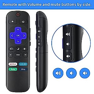 2Pcs New Remote Control Replaced for Roku TV, Compatible for TCL Roku,for Hisense Roku,for Onn Roku【Not for Roku Stick,Box and Players】