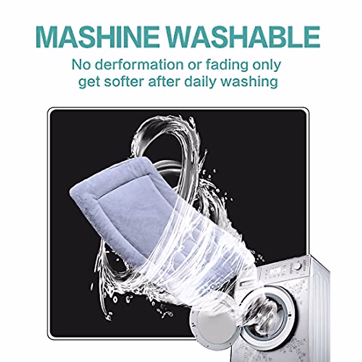 PETCIOSO Super Soft Dog Cat Crate Bed Blanket-Fluffy Pet Bed All Season-Machine Wash & Dryer Friendly-Anti-Slip Pet Beds（NOT for Chewer (36in,Grey)