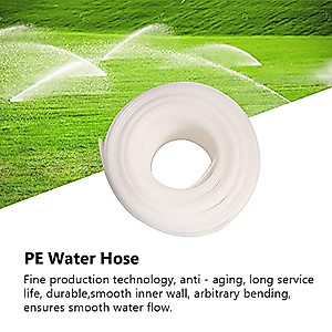 QuQuyi 1" PE Backwash Hose, Lay Flat Hose Lightweight Expandable Discharge Hoses for Lawn Garden Pool 49 FT