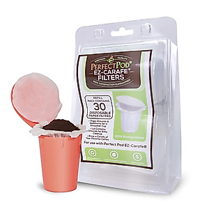 EZ-Carafe Disposable K-Carafe Paper Filters with Patented Top Lid - Compatible and For Use with Keurig 2.0 K-Carafe Reusable Coffee Pods, 4-Pack (120 Filters)