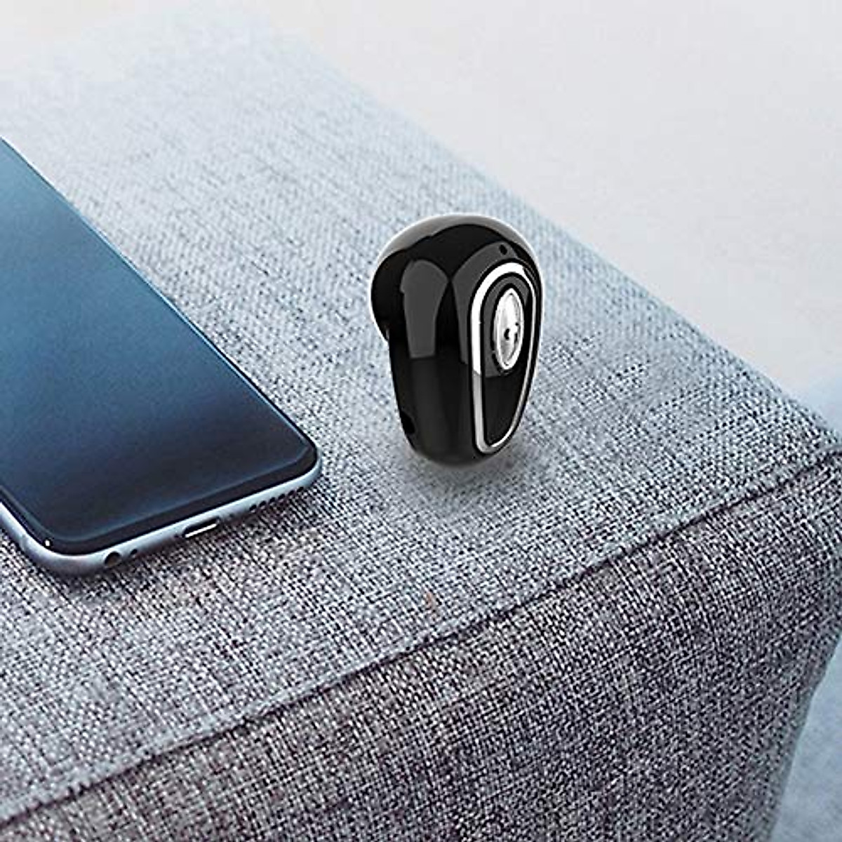 True Wireless Earbuds Bluetooth 4.1Headphones,Single Sport Earphone in Ear Mini with Mic Noise Cancelling Premium Sound with Deep Bass Headset for Sport White One Size
