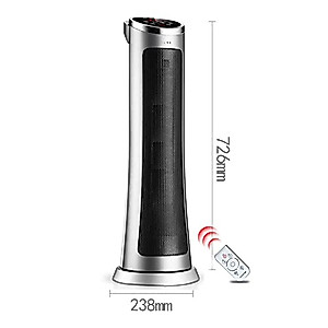 Outdoor Garden Heater Space Heater for Indoor Use, Portable Ceramic Tower Heater with Remote, Oscillation, Digital Display, Tip-Over & Overheating Protection, 12H Timer Patio Heate