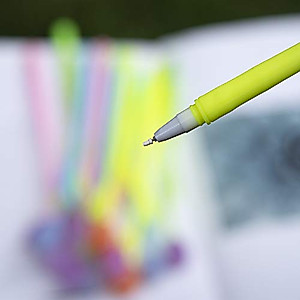 yarachel Color Changing Flower Pens - Pack of 24 Ballpoint Pens Creative Gel Ink Rollerball Pen for School Home Office Stationery Store Kids Girls Gift