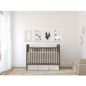 Llama Wall Decor Art Posters - Set of 4 11 x 14" Professional Grade Prints (Llama & Cactus) for Gifts, Baby Room, Boy or Girl Room, Kids, Nursery Room Decor, Playroom and classroom- Boho room decor