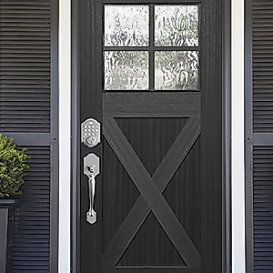 NeuType Keypad Deadbolt Electronic Keyless Entry Door Lock with Handle, Front Door Lock Set with Keypad, Auto Lock, 1-Touch Locking, 50 User Codes, Easy to Install (Traditional, Satin Nickel)