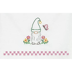 Jack Dempsey Hand Towel DECORATIV Gnomes, White