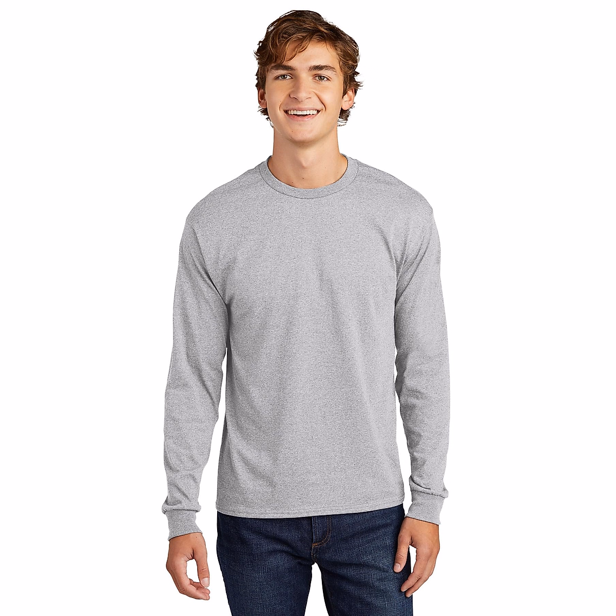 Hanes ComfortSoft® Long Sleeve T-Shirt XL Charcoal Heather
