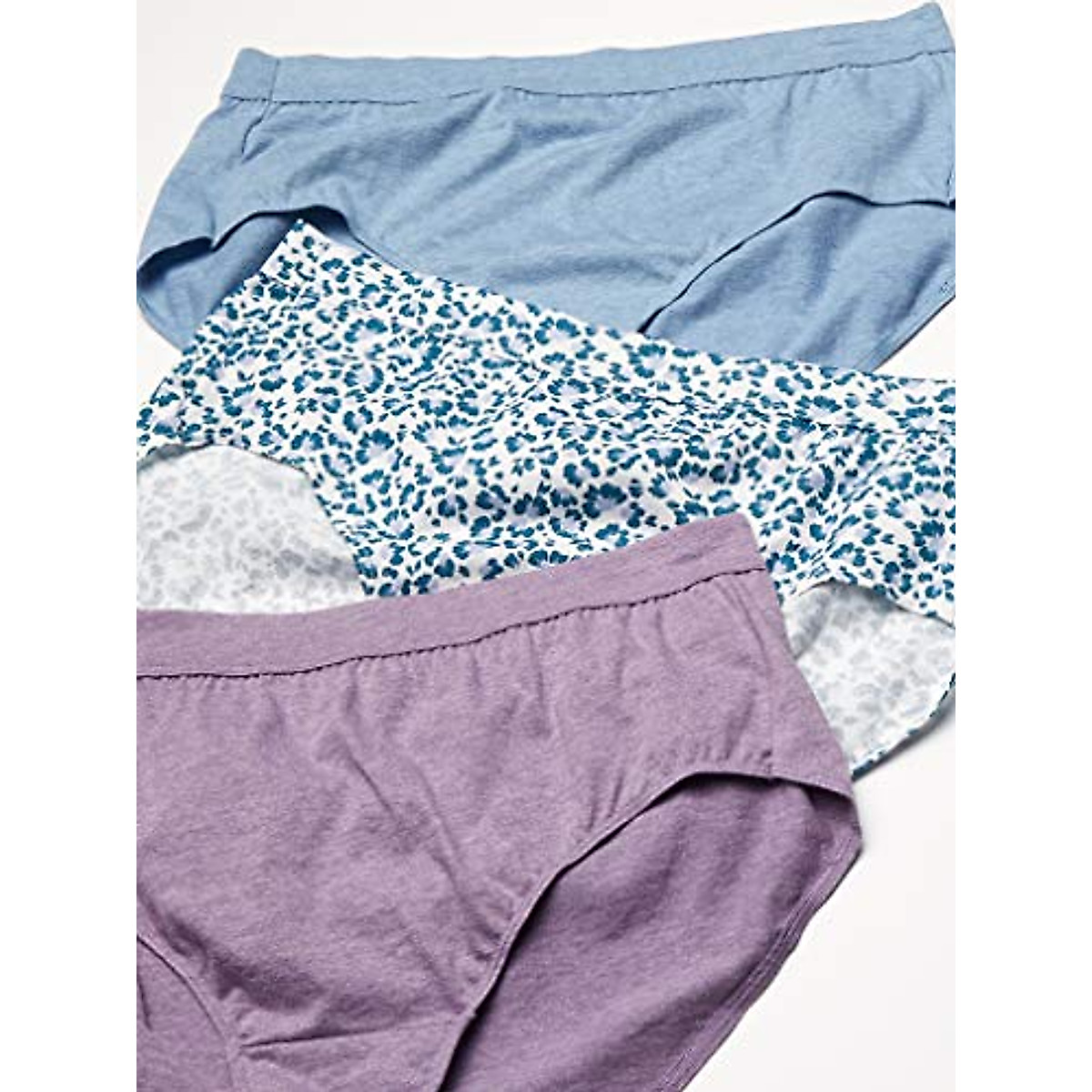 Just My Size Women's Plus Size Cool Comfort Ultra Soft Brief 6-Pack, Assorted, 10