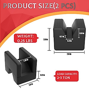 Seven Sparta Jack Pad Adapter for Jack Stand Universal Rubber Slotted Frame Rail Pinch Welds Protector (2 pcs)