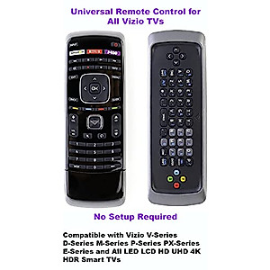 Universal Remote Control for Vizio Smart TV Remote Compatible with All Vizio LCD LED HDTV Smart TVs Including Dual Side QWERTY Keyboard
