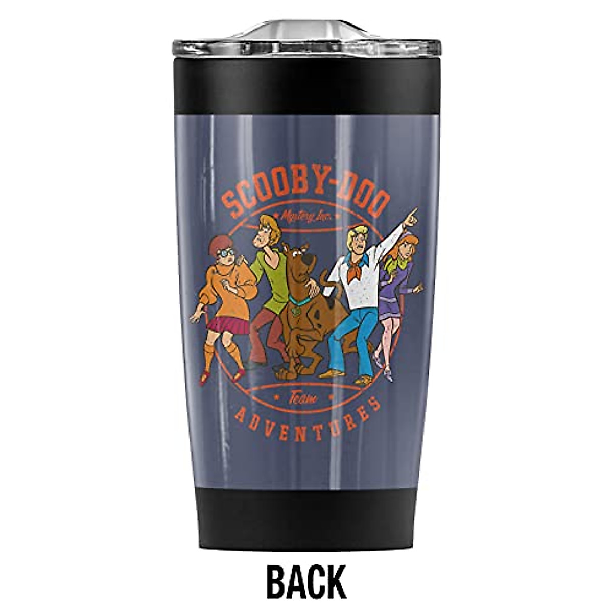 Logovision Scooby-Doo Scooby Adventures Stainless Steel Tumbler 20 oz Coffee Travel Mug/Cup, Vacuum Insulated & Double Wall with Leakproof Sliding Lid | Great for Hot Drinks and Cold Beverages