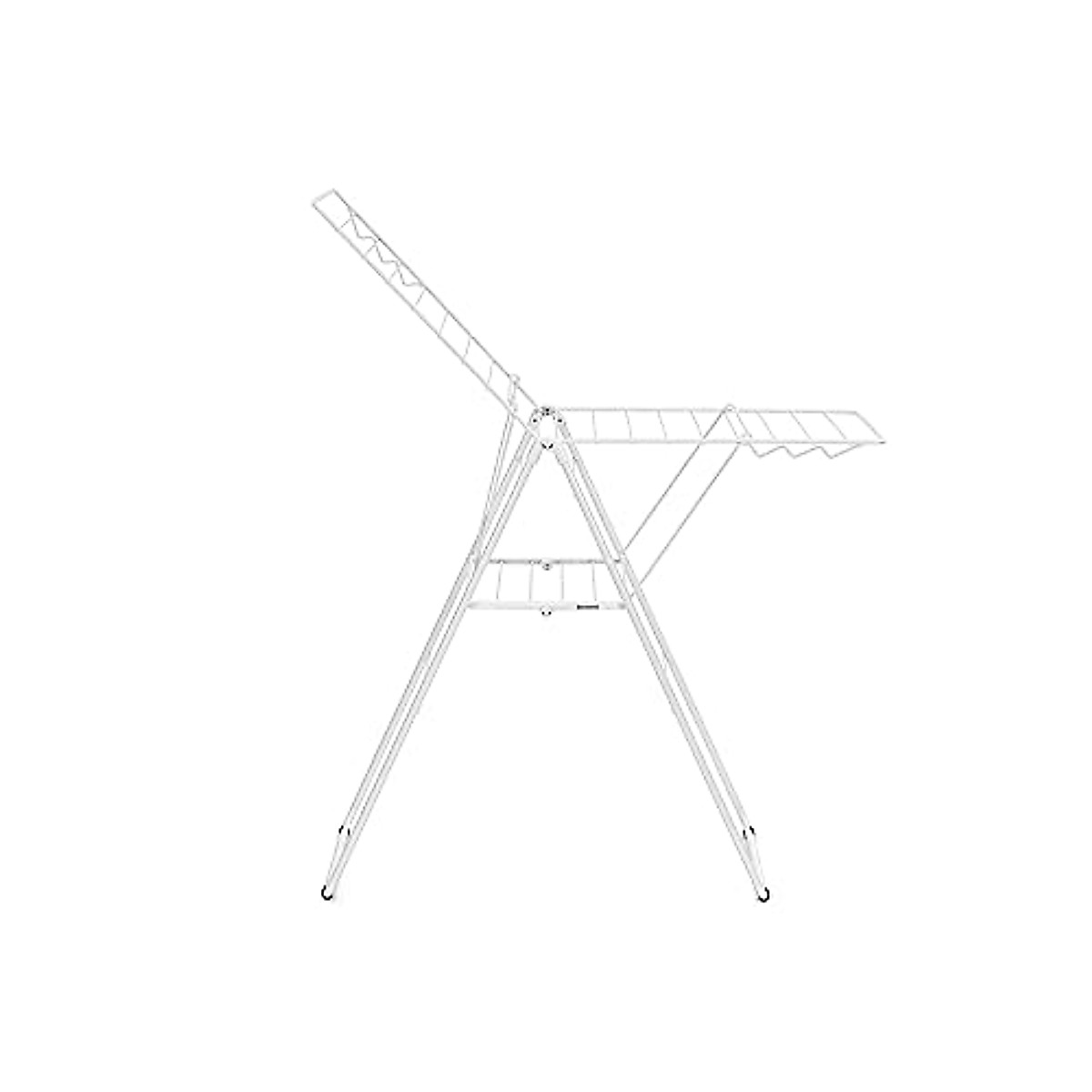 Brabantia HangOn Laundry Drying Rack (20m / Fresh White) Compact, Foldaway, Adjustable Indoor Stainless Steel Clothes Horse