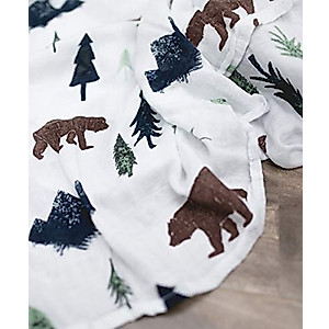 SARANONI Swaddle Blanket Luxury Decorative Baby Muslin Swaddle (Yosemite, 47" x 47")