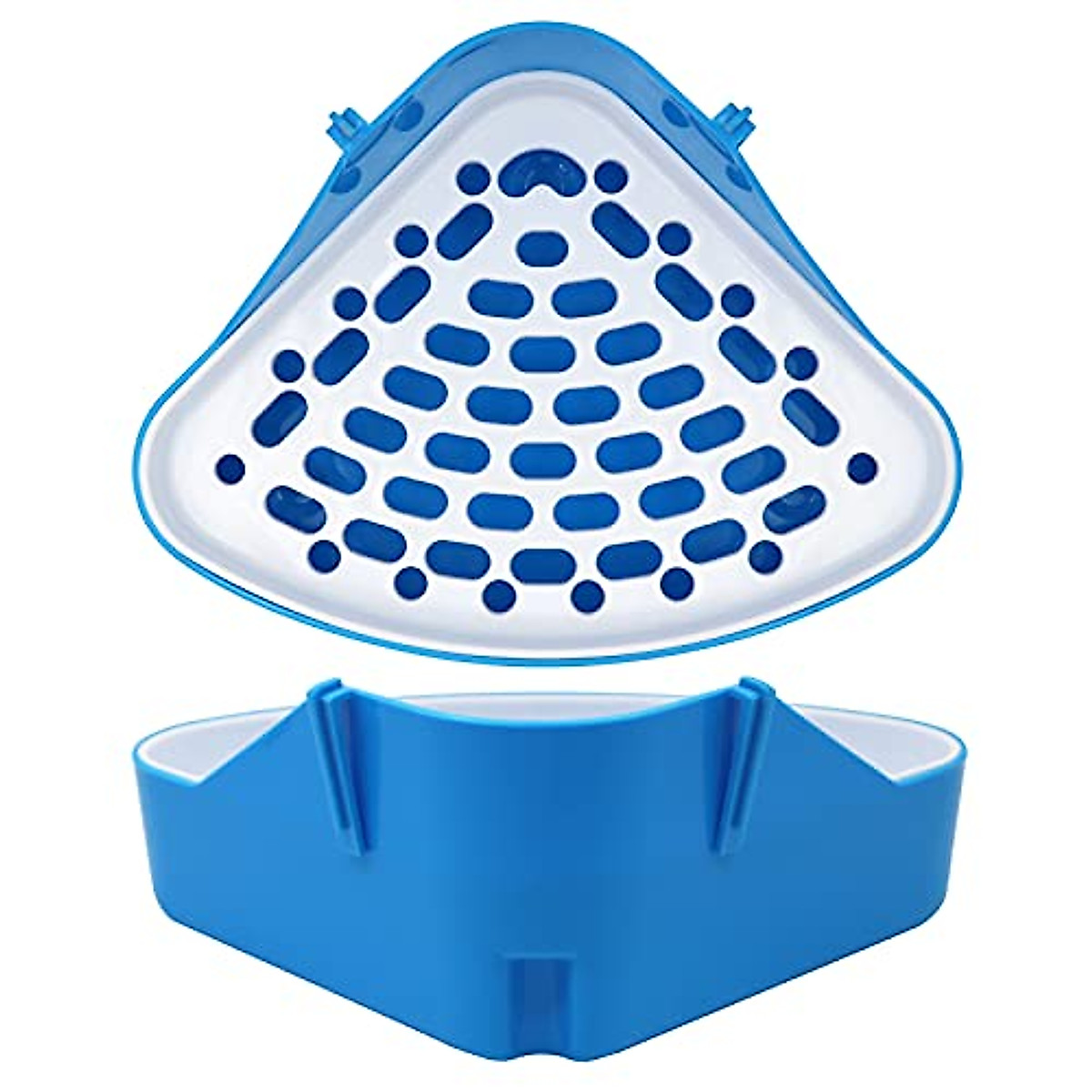 Rabbit Litter Box Pet Corner Litter Box Pet Potty Trainer Toilet for Small Animal Hamster Chinchilla Guinea Pig Cat Bunny Ferret (Blue)