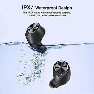 Aruind True Wireless Earbuds Bluetooth Headphones, 160H Playtime Earbuds with LED Display, IPX7 Waterproof Sports in-Ear Earbuds, CVC 8.0 Noise Cancelling Deep Bass Earphones for iPhone/Android