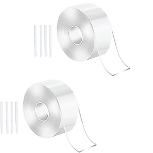 2Pcs Transparent Creative Nano Tape Bubbles, DIY Multiple Play Methods Intellectual Development Nano Tape Kneading Toys, Double Sided Nano Tape Elastic Bubble DIY Craft Kit, Party Supplies, Bubbles