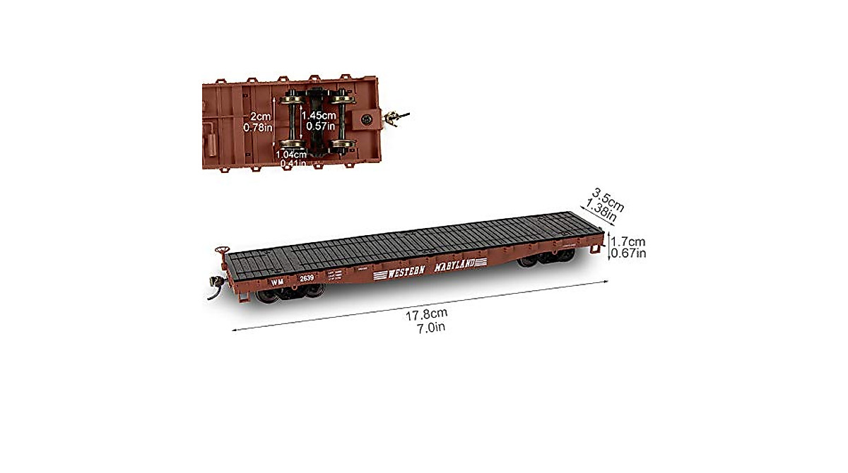 Evemodel C8741U HO Scale 52' Flat Car Transporter