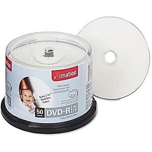 Imation Dvd-r 27789 4.7gb 16x White Thermal Hub Printable 50/pk Cake Box