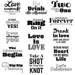 Gifts Everlasting Personalized Wedding Favor 9 oz Wine Glasses (36)