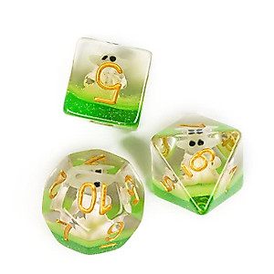 Wise Goblin DND Resin Dice Set for Dungeons and Dragons, D&D, D20, D and D, Polyhedral Resin Dice, Dungeons and Dragons Gifts, Accessories