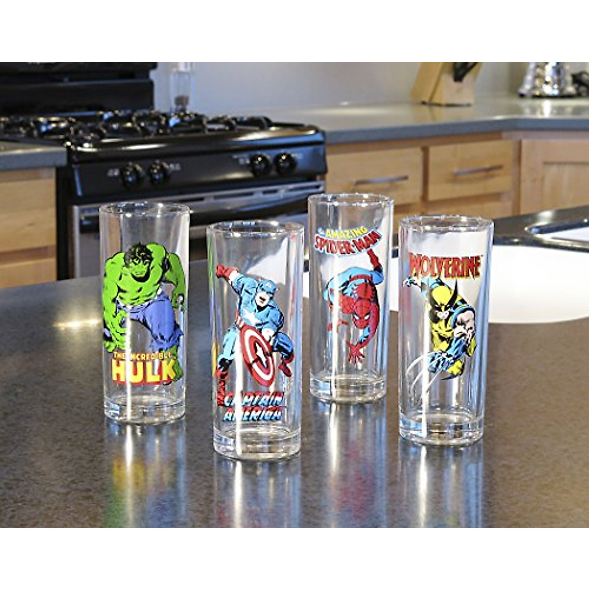 Vandor 99079 Star Wars 4 pc 10 oz Glass Set, Multicolor