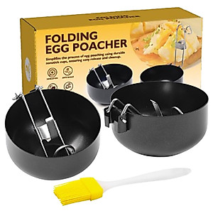 Egg Rings For Frying Eggs,Stainless Steel Egg Cooking Rings, Omelet And Muffins Round Pancake Mold For Frying Eggs, Egg Rings For Frying Egg Mold With Oil Brush, Pancake Omelet Patty Molds, Round