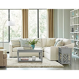 Alaterre Furniture Coventry 36" W Wood Coffee Table, Gray