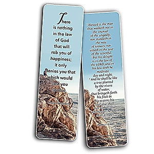 Popular Bible Verses for Men Bookmarks KJV (30-Pack) - Christian Gifts for Men Church Supplies Encouragement