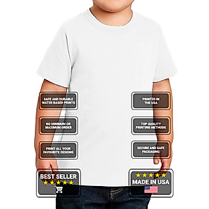 Custom Shirt for Boys Girls Toddler Personalized Your Own Image Photo Text T-Shirt Front/Back Print Black 4T