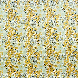 Yellow Floral Charm Packs for Quilting 5 inch, Fall Fabric Squares 5x5, 100% Cotton Fabric Scraps for Crafts, Precut Fabric Squares (42Pcs)