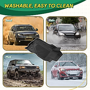 Navoroge Trunk and Seatback Mats for 2021 2022 2023 2024 Ford Bronco 4-Door, All-Weather Waterproof Cargo Trunk Mat Backrest Mat Bronco Interior Accessories