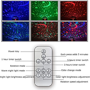 Night Light for Kids, Star Night Light Projector for Baby Kids, Ocean World Projector Toys for Kids Toddlers, 360° Rotating Star Night Lights for Kids Children Boys Girls Gifts Bedroom Party (Black)