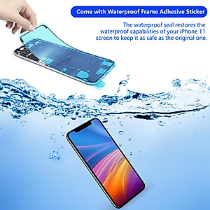 for iPhone 11 Screen Replacement 6.1 Inch, Diykitpl 3D Touch LCD Digitizer Replacement for A2111, A2223, A2221, with Repair Tools Kit+Magnetic Screw Mats+Screen Protector+Waterproof Frame Adhesive