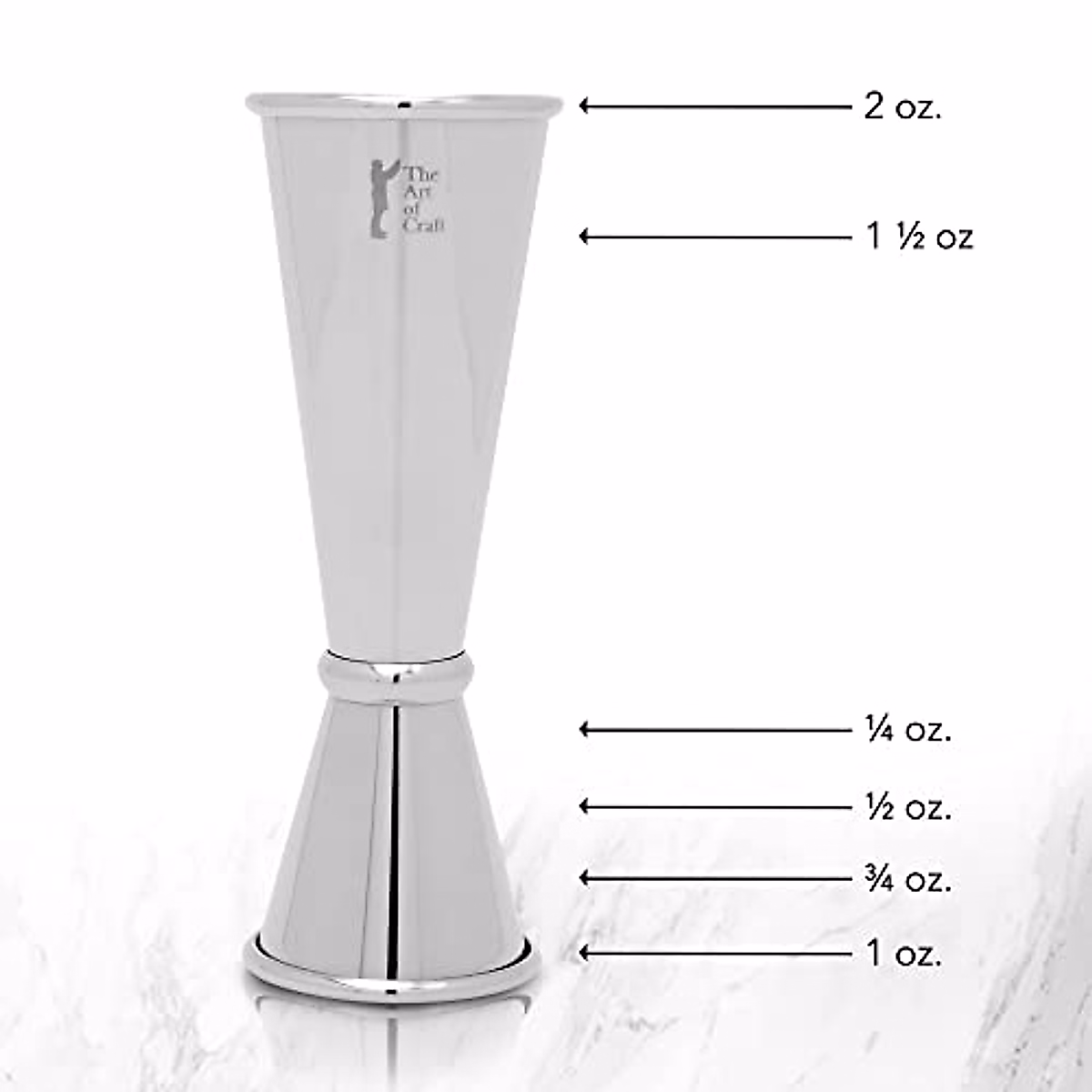 The Art of Craft Professional Cocktail Shaker Set Bartending Kit: Weighted Boston Shaker Tins, Hawthorne Strainer and Japanese Jigger