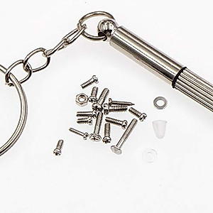 VAPKER 1000pcs Micro Eyeglass Sunglass Repair Screws, Nuts Assortment Stainless Steel Screws for Spectacles Watch with (Screwdriver)