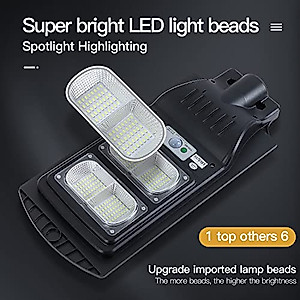 300W Solar Street Lights Outdoor waterproof,20000 lumens, Dusk to Dawn Solar with Motion Sensor and Remote Control, LED Flood Light, Suitable for courtyards, Gardens, Streets, Basketball Courts Garage