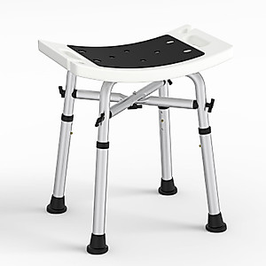 WAYES Shower Chair for Elderly and Disabled - Bariatric Shower Chair, Up to 500 Lbs, Heavy-Duty, Adjustable
