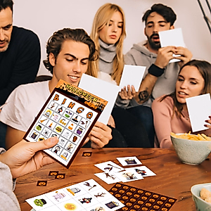 haipino Halloween Bingo Party Games with 24 Players, Halloween Party Games for Halloween Party Supplies, Family Activities, Party Favor Gifts for Women Family Activities - JY897