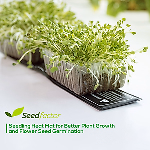 MET Certified Seedling Heat Mat, Seedfactor Waterproof Durable Germination Station Heat Mat, Warm Hydroponic Heating Pad for Indoor Home Gardening Seed Starter(3.5" X 21")